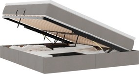 Postel s úložným prostorem a matrací Taupe 160 x 200 cm 3370239