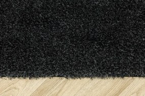Koberec Shaggy Silky 78 černý / šedý