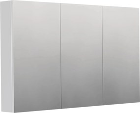 INTEDOOR Zrcadlová skříň BEE, 3 dveře, el.zásuvka, IP44, š. 120cm, bílá mat
