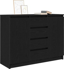 Příborník se zásuvkami Černý dub 100,5x35x76cm kompozitní dřevo 3328445