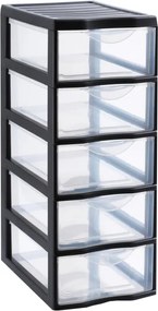 SUNDIS Úložný box s 5 vyššími zásuvkami, antracit, OFFICEMIX A4, 5A