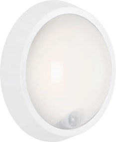 BRILO 3352016 LED venkovní svítidlo s čidlem, pr. 17 cm, 12 W, bílé (starý kód: BRILO 3352-016) - BRILO