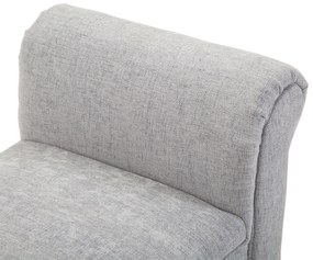 HOMCOM Čalouněná lavice Elegantní lavice do obývacího pokoje a předsíně, postelová lavice s válcovými bočnicemi, lněná látka, světle šedá| Aosom