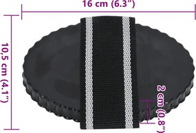 Hřbílka pro koně 3 ks černá ocel 172485