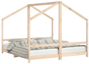 vidaXL Dětská postel 2x (90 x 190) cm masivní borové dřevo
