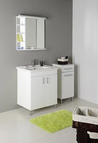 Aqualine, VEGA skříňka spodní s košem 40x78x31cm, bílá, VG078