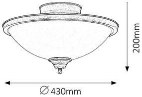 Rabalux 2759 - Stropní svítidlo ELISETT 2xE14/40W/230V