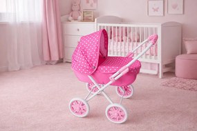 Dětský kočárek pro panenky New Baby Anička růžový