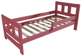 Vomaks Dětská postel se zábranou VMK010FA KIDS Rozměr: 80 x 160 cm, Barva: barva růžová