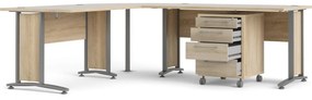 Rohový psací stůl Office 80400/304 dub sonoma/silver grey
