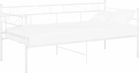 Rám postele/pohovky bílý kovový 90 x 200 cm 324768