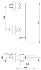 Deante Sprchová nástěnná baterie Safron - BDR 040M