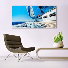 akrylový obraz Loďka Moře Krajina 120x60 cm