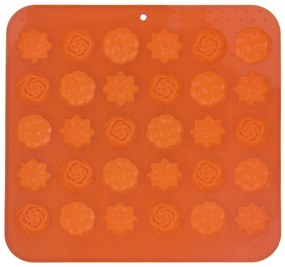 Forma silikon čokoláda kytičky 30 oranžová
