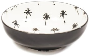 Housevitamin Miska s motivem palmy, bílá a černá barva