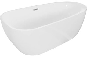 Mexen Giada volně stojící vana 170 x 90 cm, bílá lesk, přepad chrom - 52741709000-01