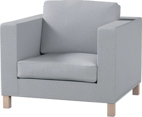 Potah na křesko IKEA Karlanda, krátký barva šedá látka pletený vzor
