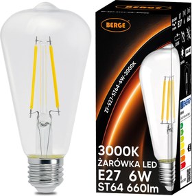 SADA 6x LED žárovka E27 8W 880lm 3000K - teplá bílá