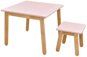 Růžový dětský stůl WOODY DUSTY PINK