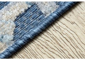 koberec Strukturální SOLE D3881 Ornament ploché tkaní modrý / béžový velikost 140x190 cm | krásné koberce cz