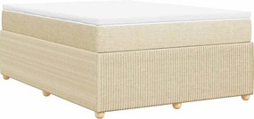 Box spring postel s matrací krémová 140x190 cm textil 3285572