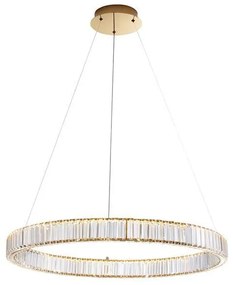 Nova Luce Závěsné designové svítidlo Aurelia 1, zlaté, ø 80cm