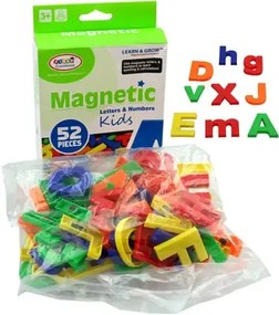 Magnetická písmenka abeceda 52 ks / Didaktická hračka / plast / barevn