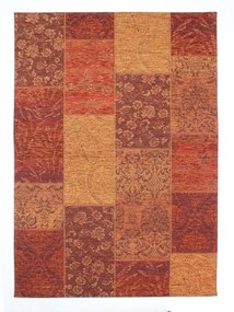 Flair Rugs, Kusový koberec Manhattan Patchwork Chenille Terracotta, 200x290, oranžová, chodba / předsíň