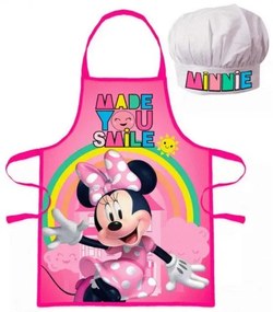 Javoli - Dětská / dívčí zástěra a kuchařská čepice Minnie Mouse / Disney  ❤ duha