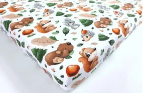 Nadia Bavlněné prostěradlo 200x80cm různé vzory Barva: Lesní školka
