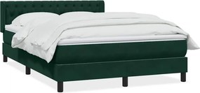 Box spring postel s matrací tmavě zelená 160x220 cm samet 3318414