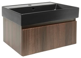 Koupelnová skříňka s umyvadlem SAT Evolution 78x30x44,8 cm ořech mat SATEVO80NAU2B