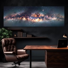 Obraz na plátně - Galaxie Mléčná dráha FeelHappy.cz Velikost obrazu: 210 x 70 cm