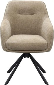 Designová otočná židle Sanjaya taupe