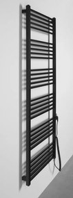 Sapho METRO-E elektrický koupelnový radiátor rovný 600 x 1620 mm 800 W černá mat ME616B