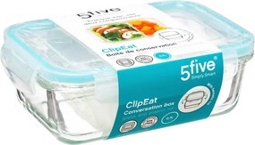 Skleněná nádoba na oběd, 2-komorová, 700 ml