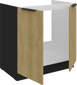 CREMONA cc | dolní skříňka 80 ZL 2F dřezová | 80 cm | černá/cremona