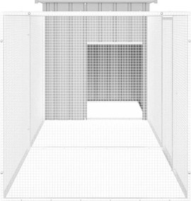 Klec pro kuřata šedá 300 x 91 x 100 cm pozinkovaná ocel 3106460