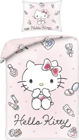 Ložní povlečení z mikrovlákna Hello Kitty – notiv Beauty Time - 70x90 cm + 140x200 cm