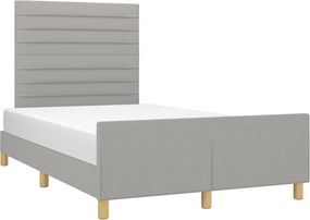 Rám postele bez matrací světle šedá 120x190 cm textil 3270520