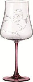 BOHEMIA IDUNA RED FOOT SKLENICE NA VÍNO 650 ML SADA 6 KS