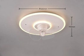 Matně bílé LED stropní svítidlo Nybro – Reality