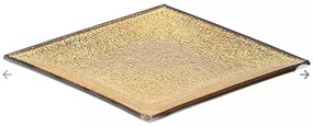 Tác skleněný zlatý hranatý MSK194GOLD