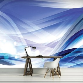Fototapeta - Modré abstraktní vlny (254x184 cm)