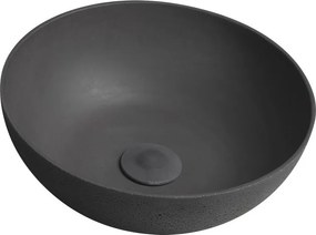 Sapho Sapho, FORMIGO betonové umyvadlo na desku, průměr 39cm, antracit, FG316