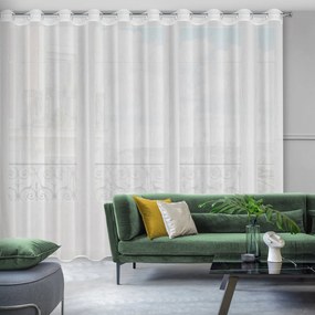 ZÁCLONA NA KROUŽCÍCH LUNA 300 CM X 250 CM CM BÍLÁ