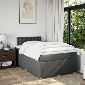 Box spring postel s matrací tmavě šedá 120x200 cm textil 3286662