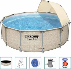 Bestway Power Steel Bazénový set s přístřeškem 396 x 107 cm