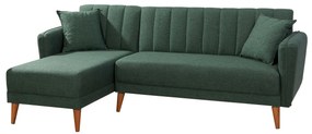 Atelier del sofa Rozkládací rohová pohovka AQUA tmavě zelená levý roh 867UNQ1405