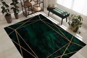 Dywany Łuszczów Kusový koberec Emerald 1022 green and gold - 140x190 cm